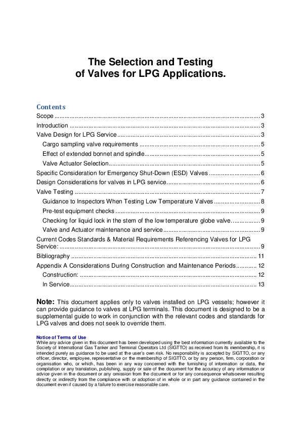 Publications | SIGTTO - The Society of International Gas Tanker and ...